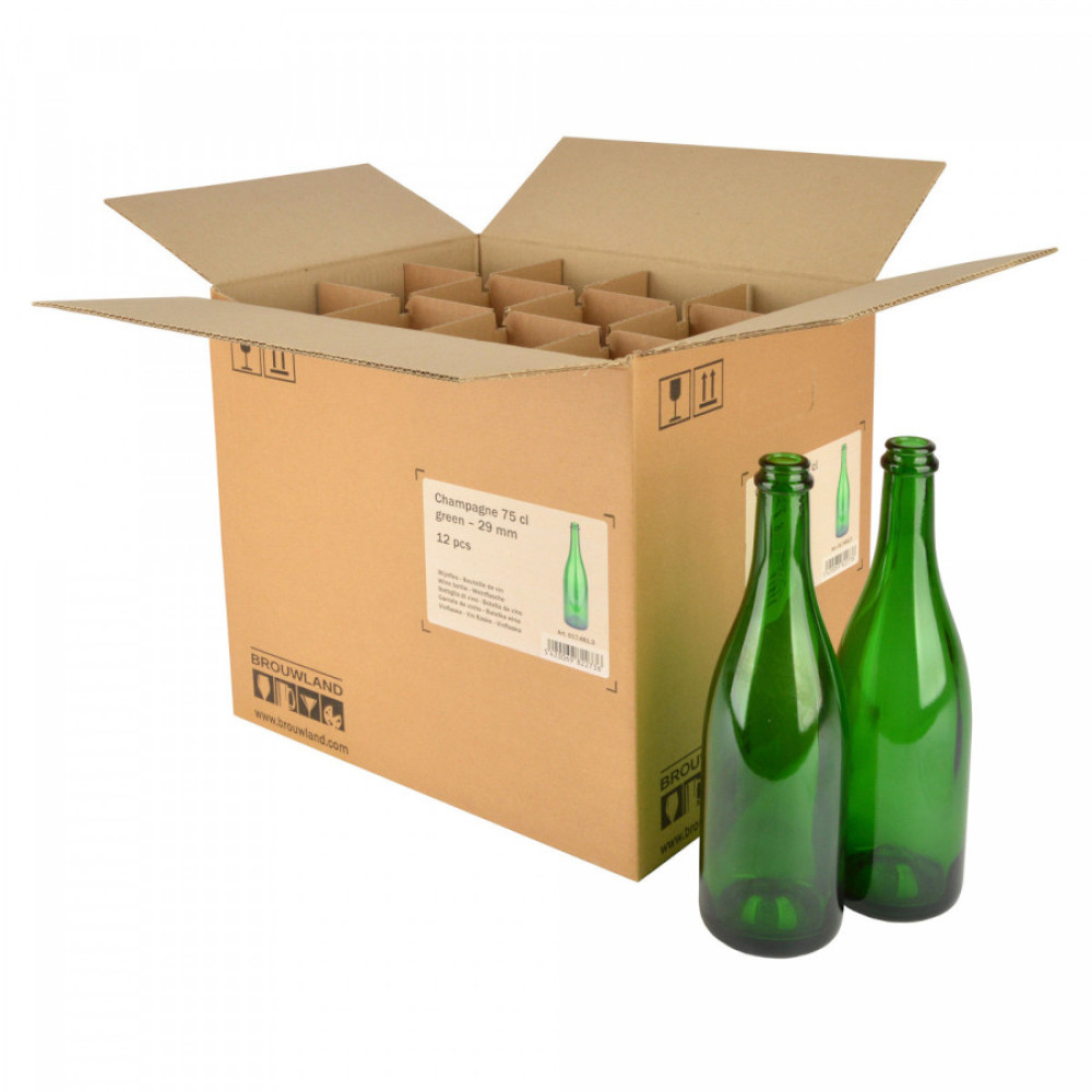Champagne Bottle 75 cl x 12pcs - Get Er Brewed - Homebrew ...