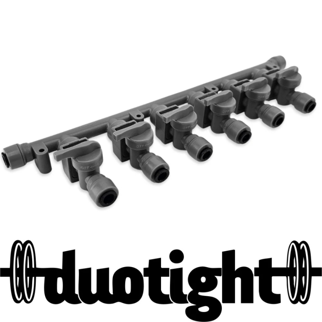 duotight 8mm 6‑Way Manifold with Check & Isolation Valves | Geterbrewed