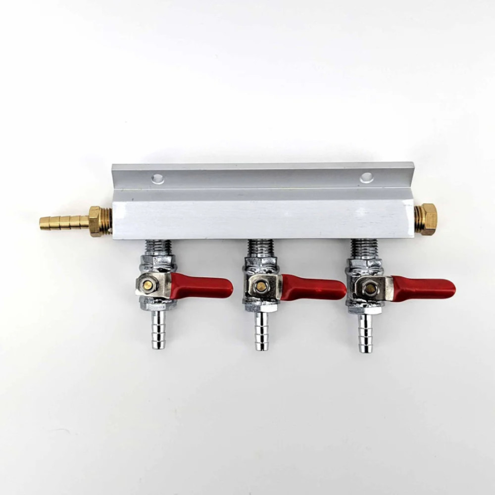 Gas Line Manifold Splitter 3 ways (1/4", 6mm Barb) - Get Er Brewed ...