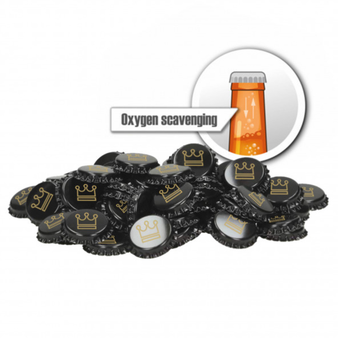 Kingdom Head Caps - 1000 (oxygen scavenging)