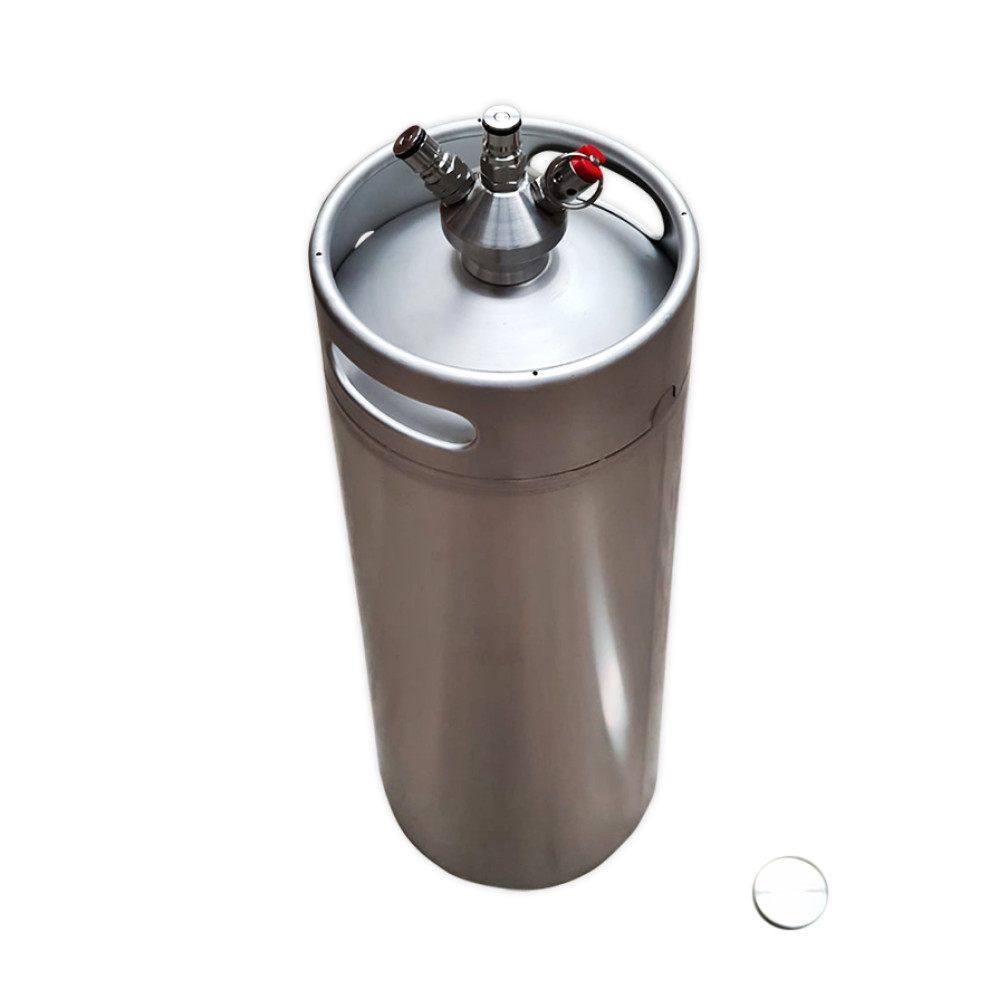 Stainless Steel Mini Keg Dispensing Lid With ball Lock Fittings